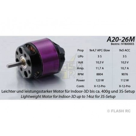 Outrunner - Hacker A20-26M EVO Brushless Motor - FLASH RC