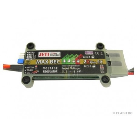 Dual power supplies - Jeti MAX BEC 2D PLUS EX - 12A - FLASH RC