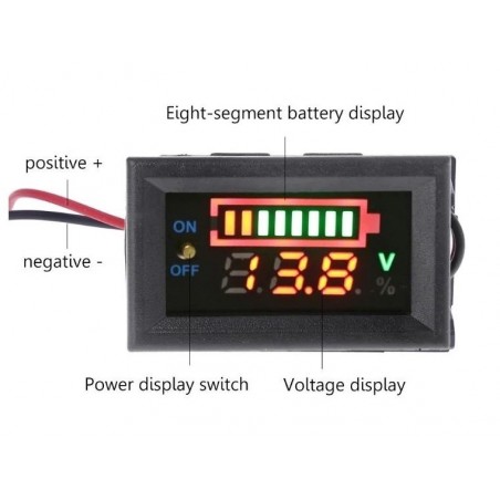 Voltmeters - Digital voltmeter 12V lead battery - FLASH RC