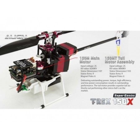 Hélicoptères RC - ALIGN T-REX 150X DFC Combo - BTF RH15E06X - FLASH RC