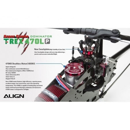 Helicópteros RC - Align T-Rex 470LP Dominator Combo RH47E05X - FLASH RC